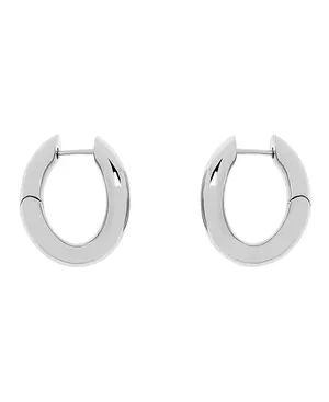 Balenciaga Loop Xs Hoop Earrings - Silver