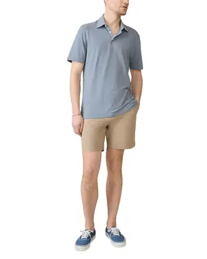 Faherty Brand Movement Short Sleeve Polo Shirt - Azure Beach Stripe