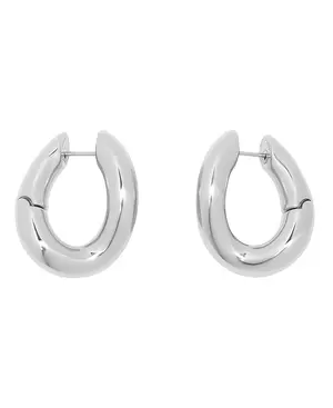 Balenciaga Loop Earrings - Silver