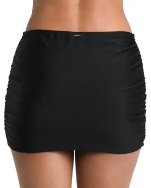 L'Agence Coco Ruched Mini Skirt Swim Cover-up