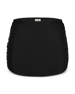 L'Agence Coco Ruched Mini Skirt Swim Cover-up