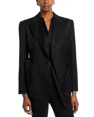 Rokh Layered Blazer - Black