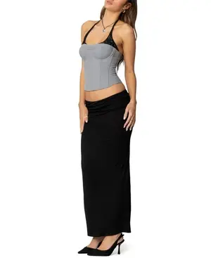 EDIKTED Layered Lace Halter Corset