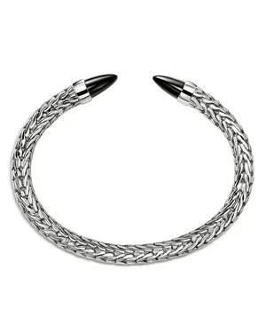 John Hardy Sterling Black Onyx Spear Cuff