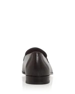 FERRAGAMO Bonny Venice Gancini Leather Loafers - Nero