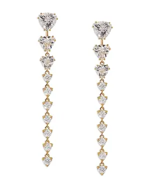 Nadri Luxor Front To Back Linear Earrings - Gold