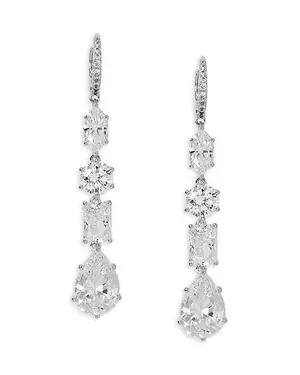 Nadri Cubic Zirconia Mixed Cut Drop Earrings