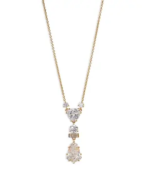 Nadri Luxor Kite Zirconia Drop Necklace - Gold
