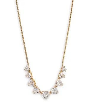 Nadri Luxor Trillion Zirconia Necklace - Gold