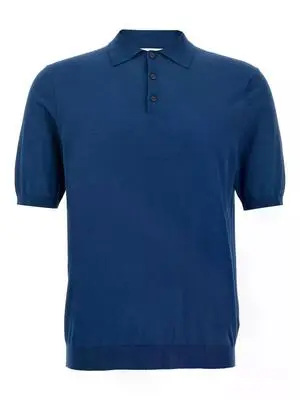 BALLANTYNE Ultralight Cotton Polo Shirt - Blue