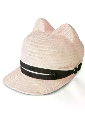 MAISON MICHEL Jamie Strap-detail Hat - Pink
