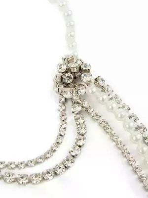 MAISON MARGIELA Crystal And Faux Pearl Necklace