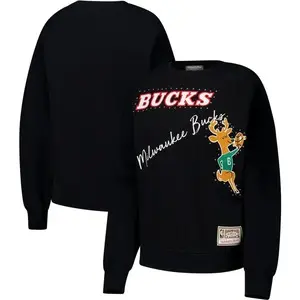 Mitchell & Ness Milwaukee Bucks Hardwood Classics Home Team Pullover Sweatshirt