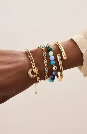 Baublebar Evil Eye Beaded Stretch Bracelet