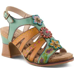 SPRING STEP SHOES Galfriday Sandal - Mint Green Multi
