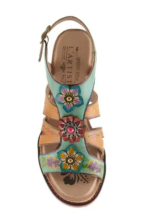 SPRING STEP SHOES Galfriday Sandal - Mint Green Multi