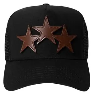 Amiri Three Star Trucker Hat - Black