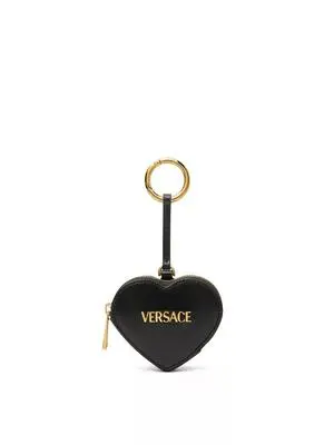 Versace Heart Coin Pouch - Black