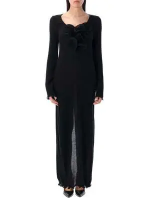 Magda Butrym Crepe Maxi Dress - Black
