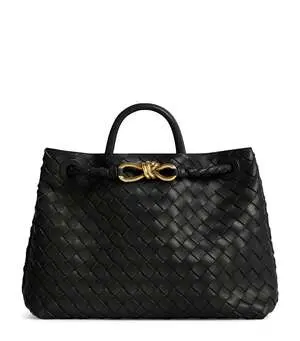 Bottega Veneta Leather Andiamo Top-handle Bag - Grey