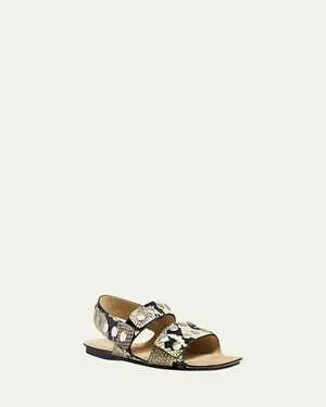 Khaite Boden Studded Leather Flat Sandals - Natural