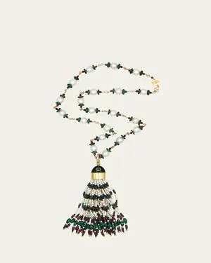 GRAZIA AND MARICA VOZZA Gold Chain And Charm Tassel Necklace