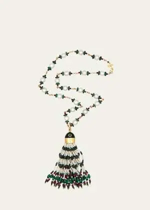 GRAZIA AND MARICA VOZZA Gold Chain And Charm Tassel Necklace