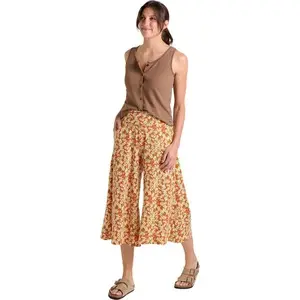 TOAD & CO Chaka Culotte Pant - Mango Daisy Field Print