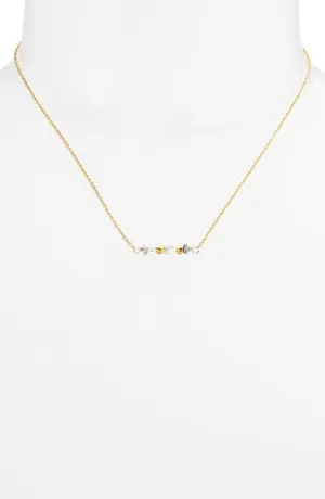 KIARA BY KI-ELE Luna Bar Freshwater Pearl And Moonstone Pendant Necklace