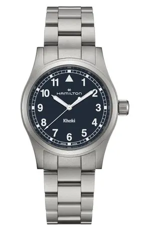 Hamilton Khaki Field Bracelet Watch - Blue