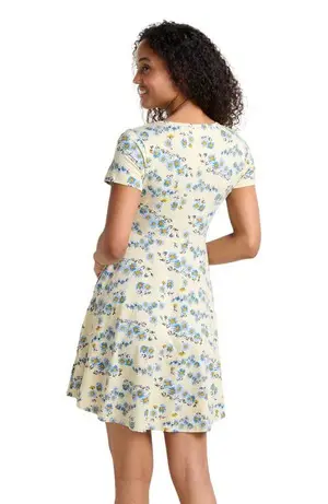 TOAD & CO Freesia Wrap Short Sleeve Dress - Barley Daisy Print