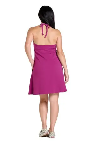 TOAD & CO Plumeria Halter Sleeveless Dress - Boysenberry Texture