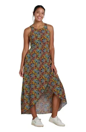 TOAD & CO Sunkissed Maxi Dress - Black Floral Dot Print