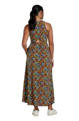 TOAD & CO Sunkissed Maxi Dress - Black Floral Dot Print