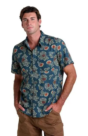 TOAD & CO Fletch Shirt Midnight Thistle Print