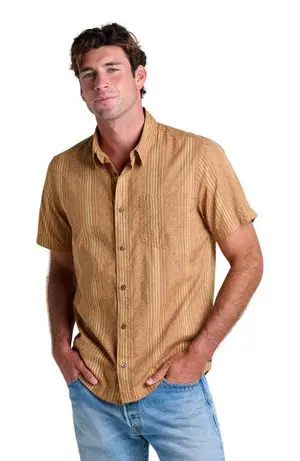 TOAD & CO Fletch Shirt - Tabac Vertical Print