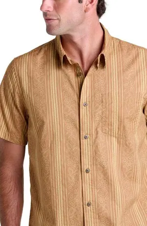 TOAD & CO Fletch Shirt - Tabac Vertical Print