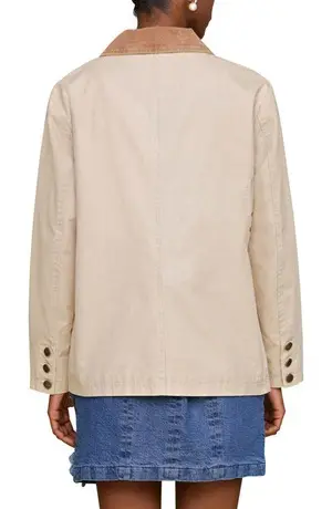 Avec Les Filles Contrast Collar Barn Jacket