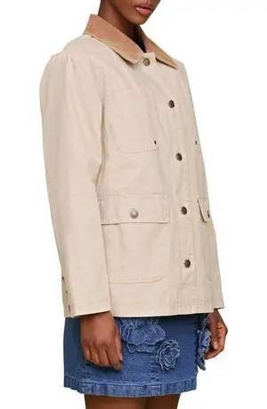 Avec Les Filles Contrast Collar Barn Jacket