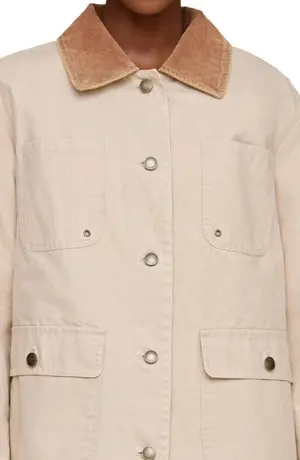 Avec Les Filles Contrast Collar Barn Jacket
