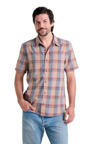 TOAD & CO Airscape Short Sleeve Shirt Aster Plaid