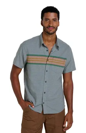 TOAD & CO Airscape Short Sleeve Shirt North Shore Chest Stripe
