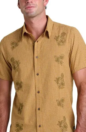 TOAD & CO Airscape Embroidered Shirt - Kelp Embroidery