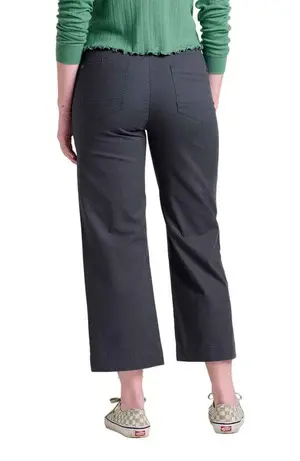 TOAD & CO Earthworks Wide Leg Cropped Pants - Soot