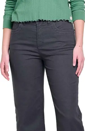 TOAD & CO Earthworks Wide Leg Cropped Pants - Soot