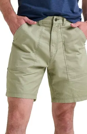 TOAD & CO Straight Fit Herringbone Weave Shorts - Yucca
