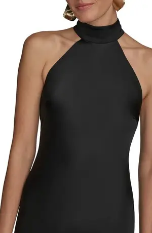 Donna Karan New York Sleeveless Fringe Gown