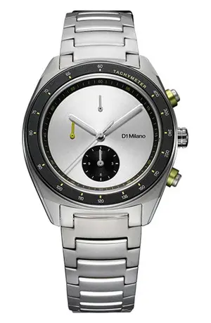 D1 MILANO Essential Chronograph Bracelet Watch - Silver