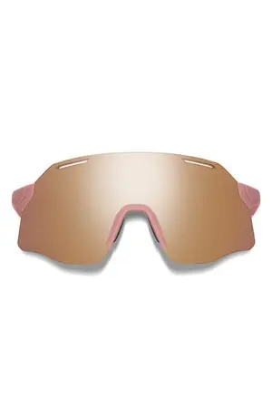SMITH Vert 139mm Chromapop™ Polarized Shield Sunglasses - Matte Chalk Rose / Rose Gold