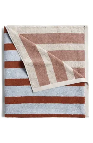 PARACHUTE Cabana Organic Cotton Beach Towel - Lagoon And Adobe